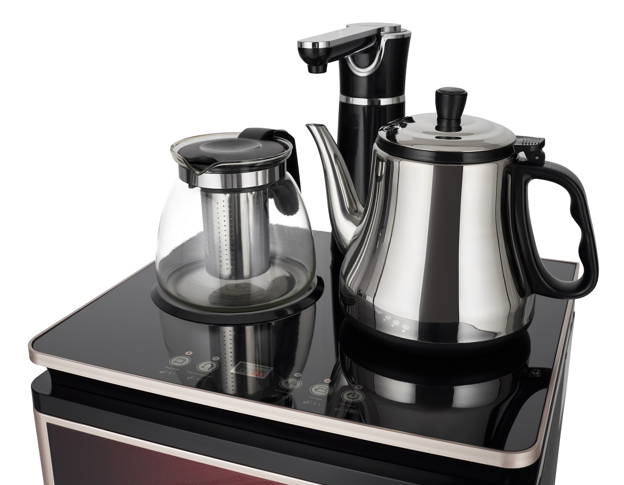 Тиабар с чайным столиком AEL LK-AEL-51A red - Кулер-Пурифайер.Ру